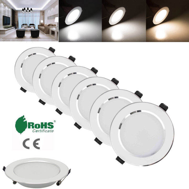 Ranpo Dimmable LED Panel Downlight Recessed Ceiling Light Round 3W 5W ...