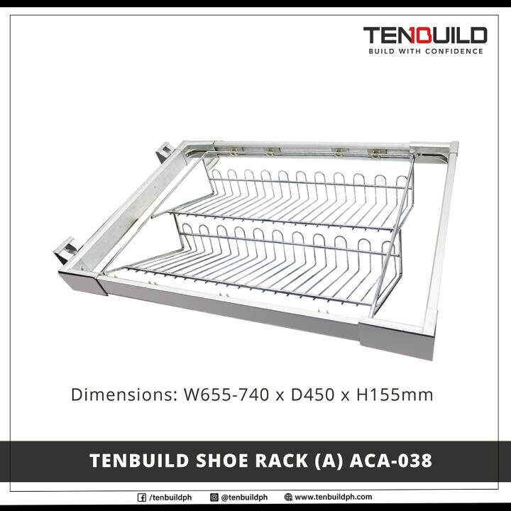 Tenbuild Shoe Rack Built-in Shoe Rack with Drawer Glider Mechanism(A ...