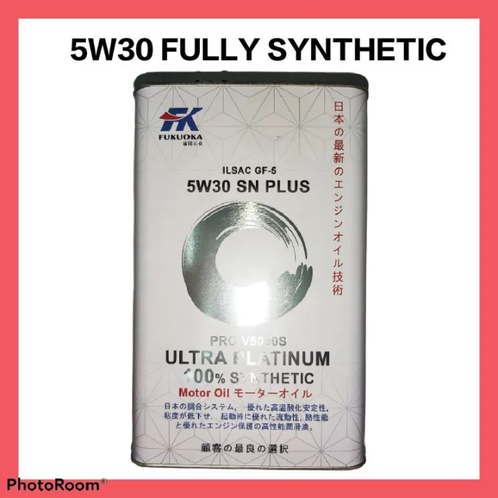 Fukuoka Pro V5030S Fully Sythetic Engine oil 5w30 / 5w-30 (4L) | Lazada