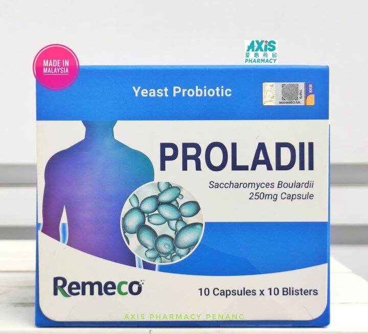 Remeco Proladii SACCHAROMYCES Boulardii 250mg Capsule 10x10's (100 ...