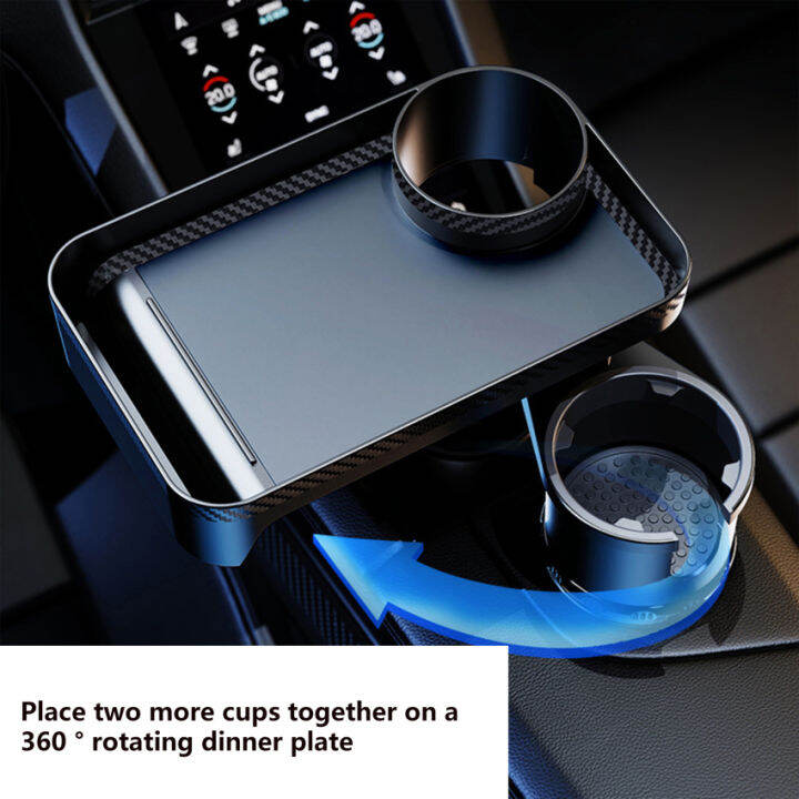 Vehicle-Mounted 360-Degree Rotating Plate Tray Beverage Coffee Burger ...