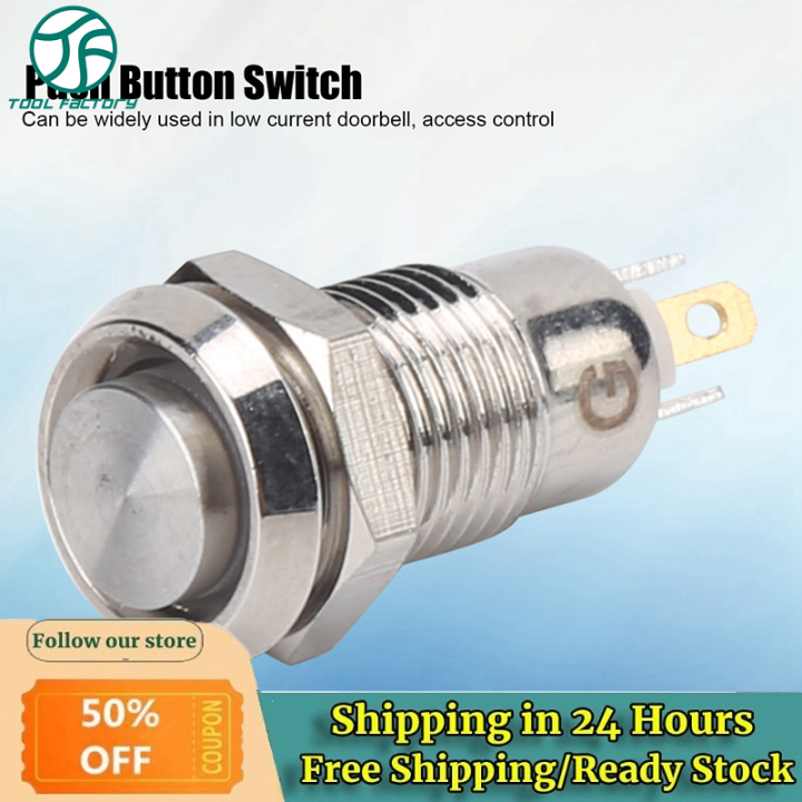 ToolFactory【Hot deals】8mm Push Button Switch IP65 Waterproof Stainless ...