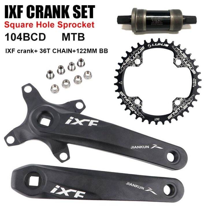 IXF Hollowtech crankset MTB sagmit bike parts 1x 1by ixf crank arm square type chainring with BB ...