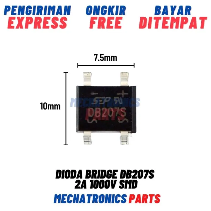 Dioda Bridge DB207S 2A 1000V SMD Original Diode Jembatan | Lazada Indonesia