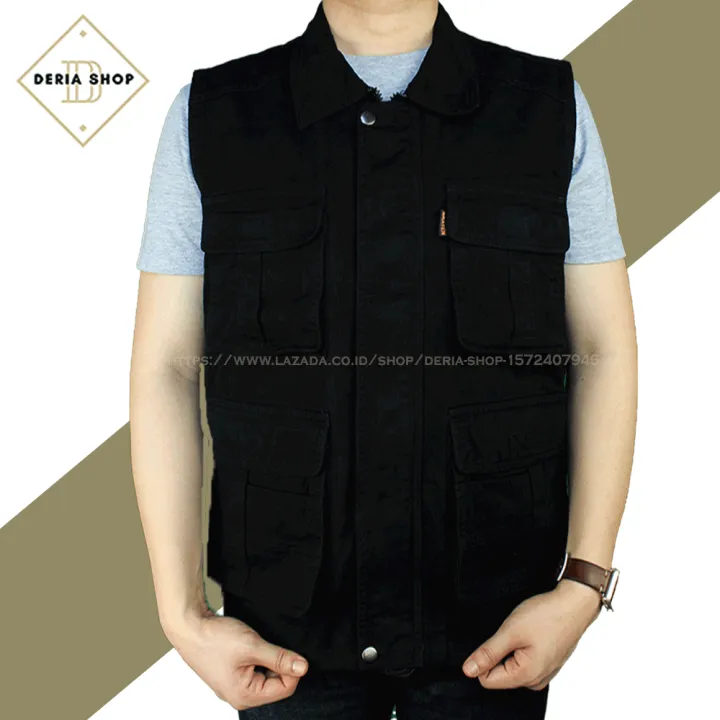 Rompi Kerah Daun/ Rompi Lapangan/ Rompi Motor/ Rompi Mancing/ Rompi ...
