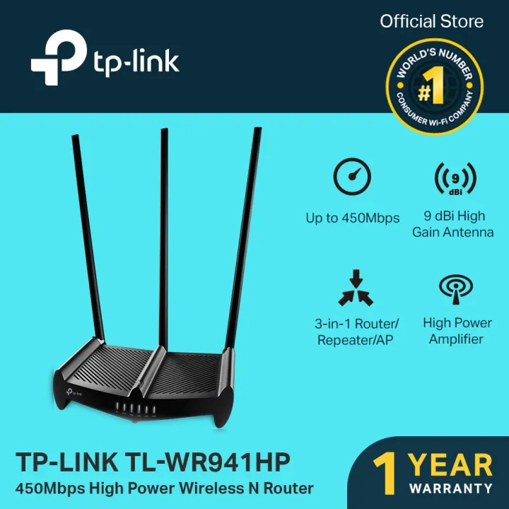 TP-Link TL-WR941HP 450Mbps High Power Wireless N Router | WiFi Router ...