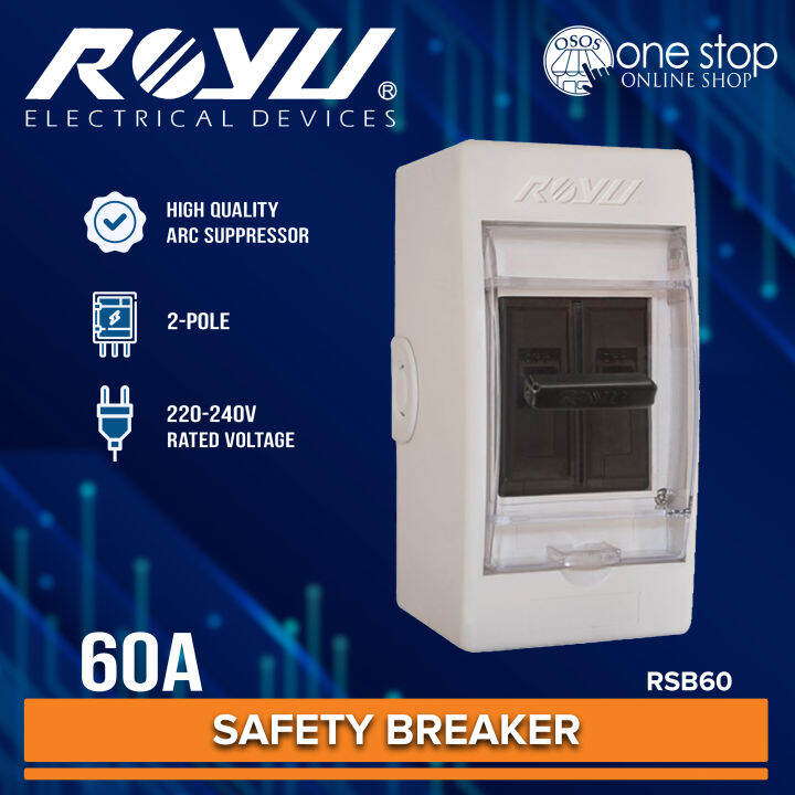ROYU by OSOS Electrical Safety Breaker 15A, 20A to 30A Screw Type ...