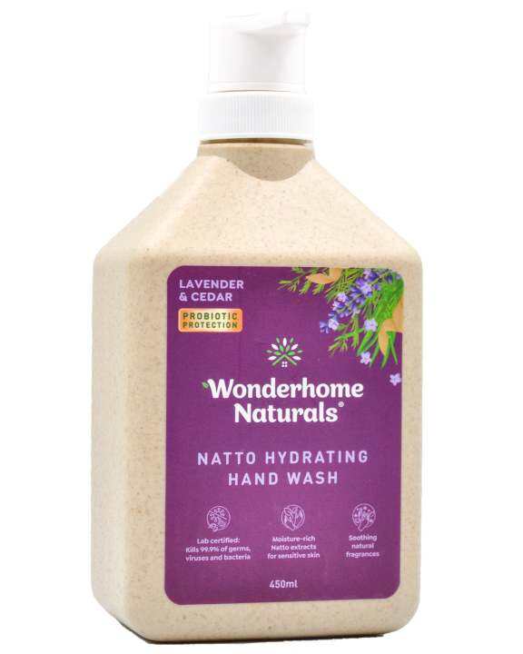 Wonderhome Naturals Natto Hydrating Hand Wash - Lavender & Cedar (450ml ...
