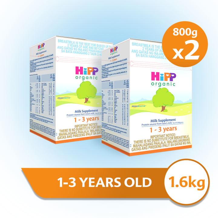 HiPP Organic Milk Supplement 1-3 Years 1.6kg (800gx2) | Lazada PH