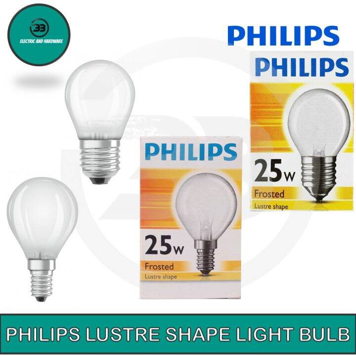 Philips Frosted Lustre Shape Ping Pong Light Bulbs [ E14 ] [ 25W ] | Lazada