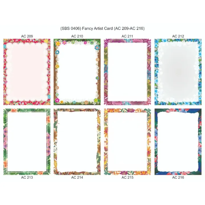A4 Fancy Card / Kertas Folio/Project Paper 140gsm 10s FLORA Series | Lazada