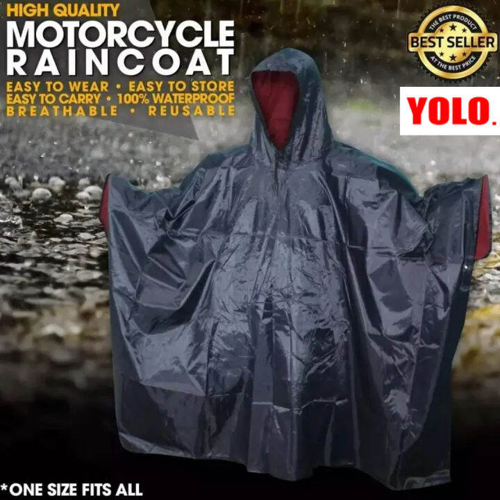 YOLO Motorcycle Waterproof Rain Coat Lightweight Poncho Raincoat Poncho ...