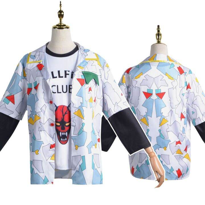 Cos Clothes Suit Stranger Things 4 Hellfire Club T shirt Hat Dustin ...