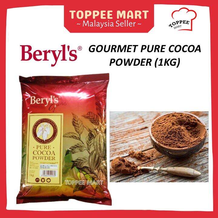 Beryls Gourmet Pure Cocoa Powder 1kg (Classic) Serbuk Koko 100% Cocoa ...