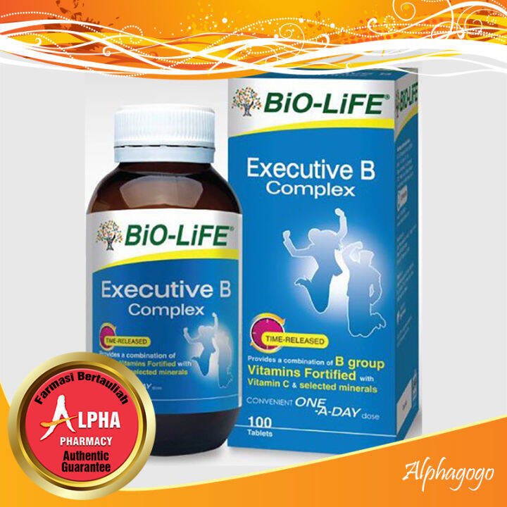 Bio-Life Executive B Complex (100 Tablets / 2 X 100 Tablets) | Lazada