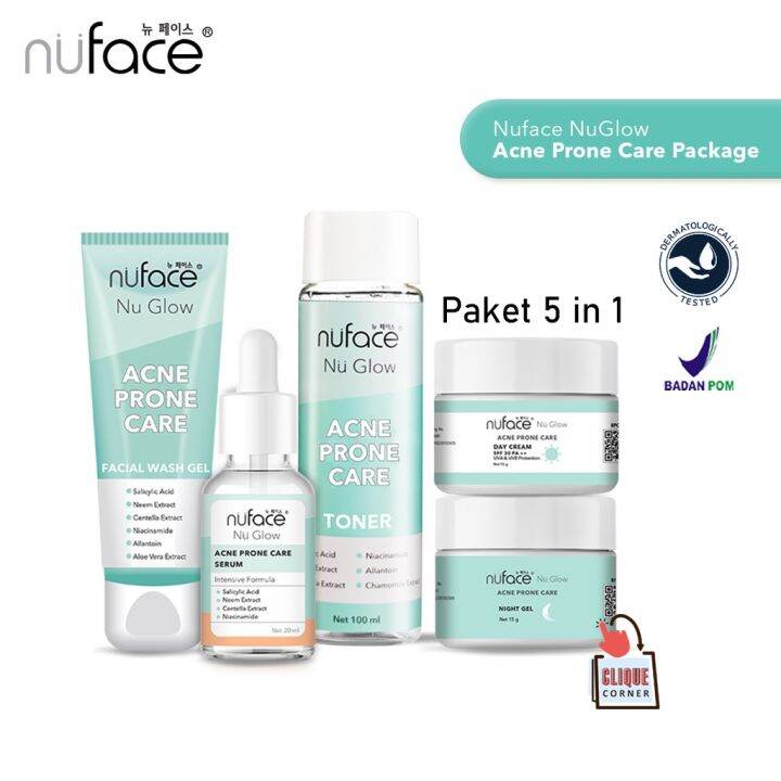 Nuface Nuglow Acne Prone Care Package | Lazada Indonesia
