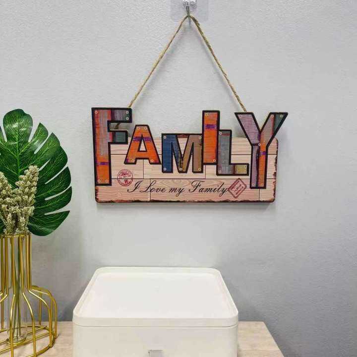 Wall Hanging Decor Sign with Inspirational Rustic Wood for Home Living ...