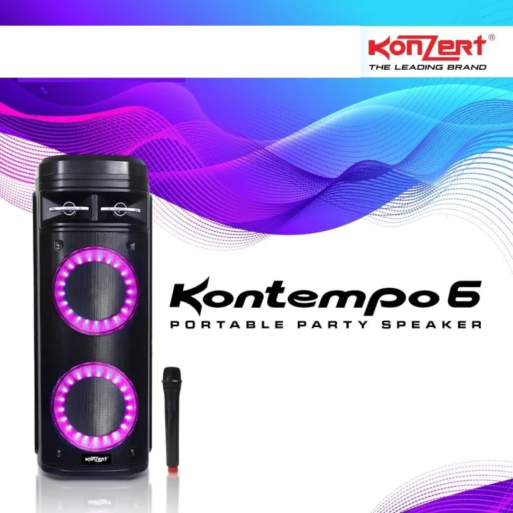 KONZERT Portable Bluetooth Karaoke Speaker - KONTEMPO 6 | Lazada PH