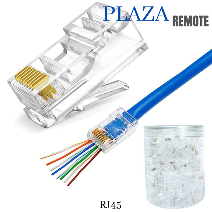 Connector RJ45 Cat5 /Konektor RJ45 Cat5 CAT5E TEMBUS ANTI GAGAL ...