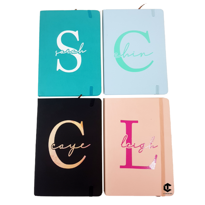 Personalized A5 Moleskin Rubber Diary Strap Notebook Free Name | Lazada PH