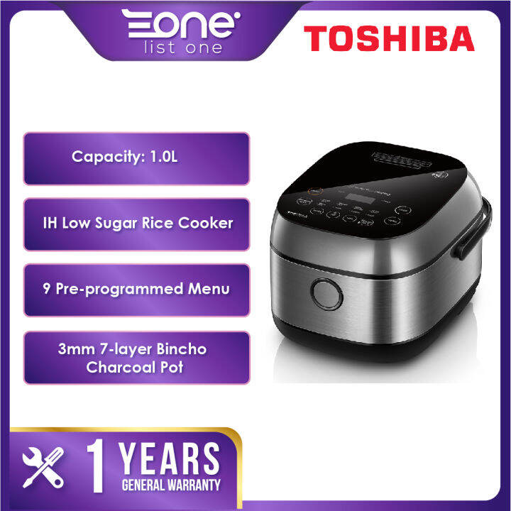 Toshiba 1.0L 3.0mm 7-Layer Binchotan PFA Non-Stick Inner Pot IH Digital ...