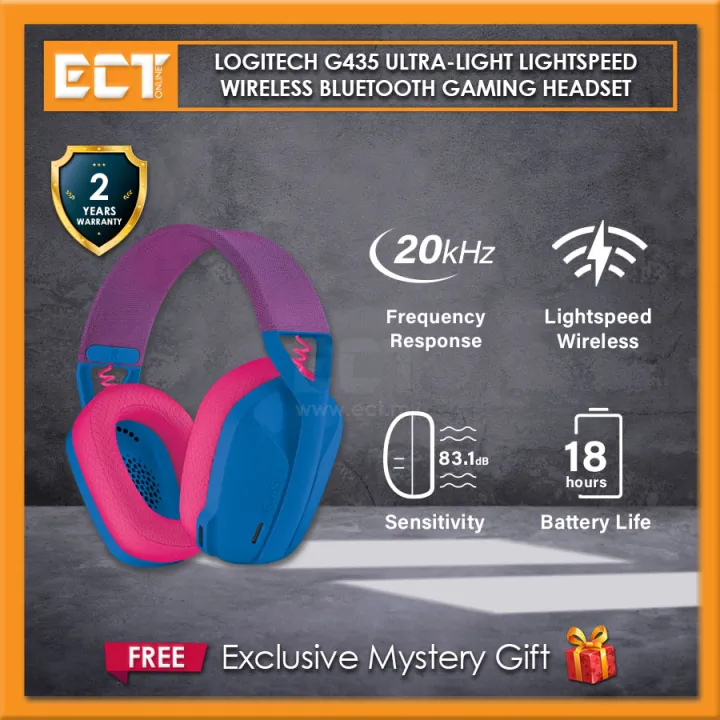 Logitech G435 Ultralight Lightspeed Wireless Bluetooth Gaming Headset ...