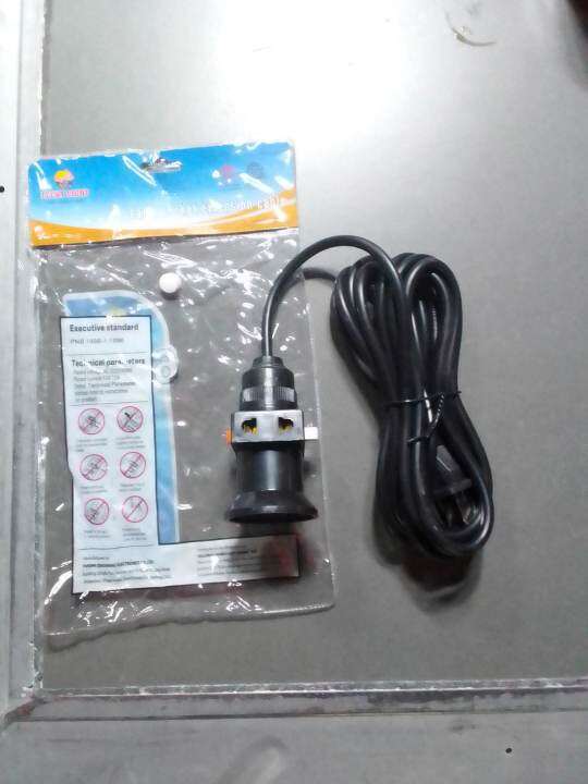 heavy duty light bulb extension thick wire socket with ON/OFF button ...