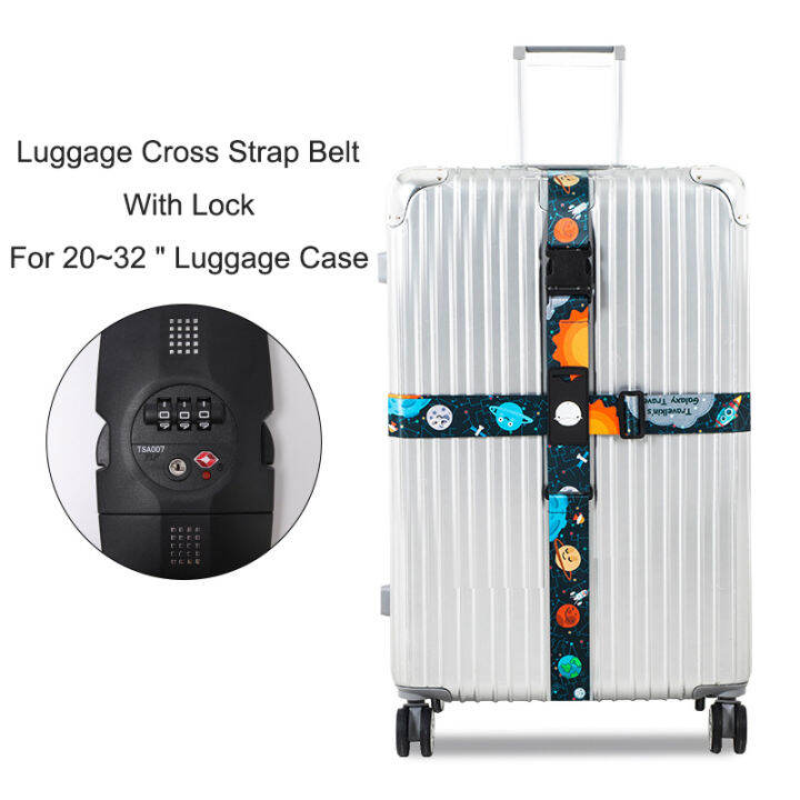 Colorful Luggage Cross Strap Belt With TSA Lock for 20~32" Luggage case ...