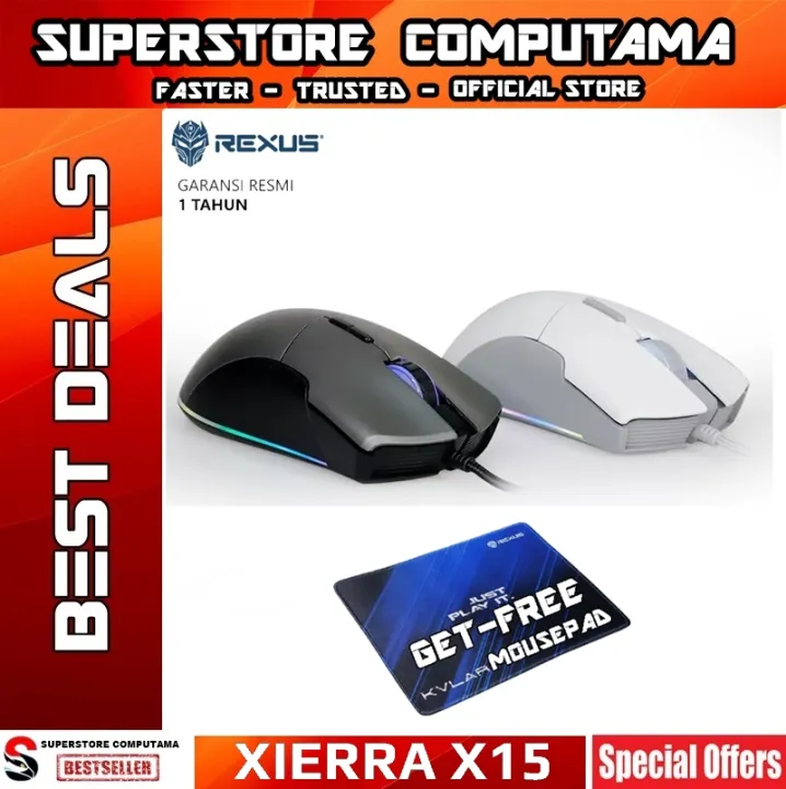 Rexus Xierra X15 RGB Gaming Mouse | Lazada Indonesia