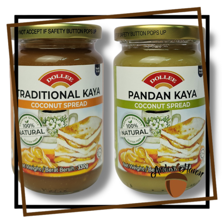 【Dollee】Coconut Spread (Traditional Kaya/ Pandan Kaya) - 330g | Lazada