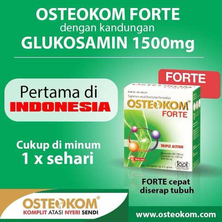 Osteokom Forte Untuk Kesehatan Persendian - Isi 10 Sachet | Lazada ...