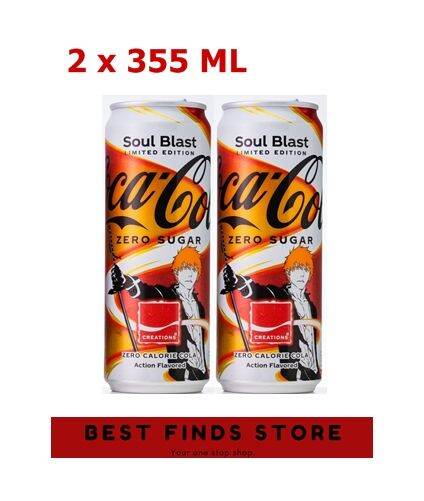 Coca Cola Zero Sugar Soul Blast BLEACH Anime Action Flavored 355ML ...