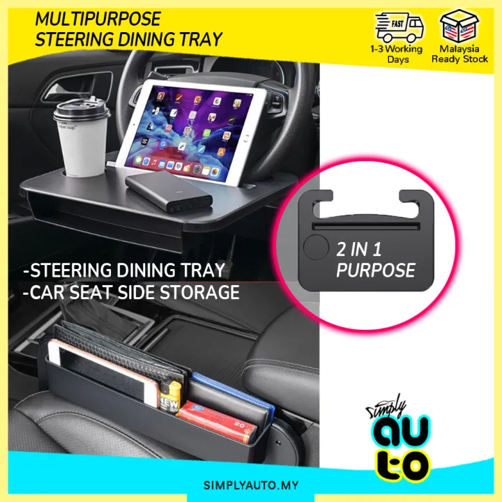 SIMPLYAUTO Portable Car Steering Wheel Table Tray Food Tray Dining Tray ...