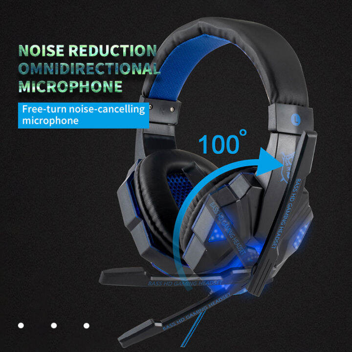 【เรือจากประเทศไทย/COD】Gaming Headset หูฟังเกมมิ่ง แบบครอบหัว มีไมโครโฟน ...