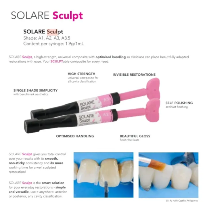SOLARE SCULPT GC fuji A1 A2 A3 A3,5 Dental composite solare komposit ...