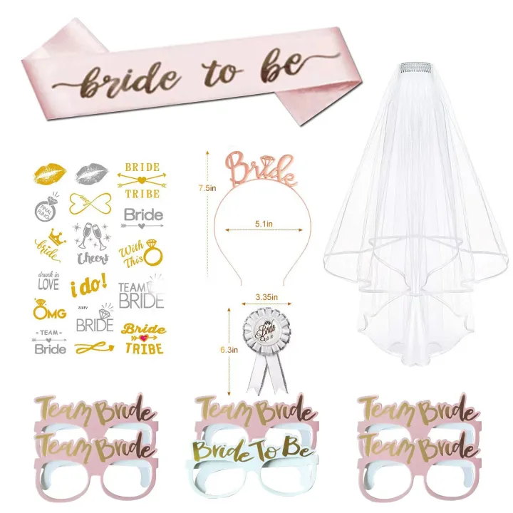 Retailmnl Bride To Be Bride Satin Hoop Banner Bride Veil Party Alloy ...