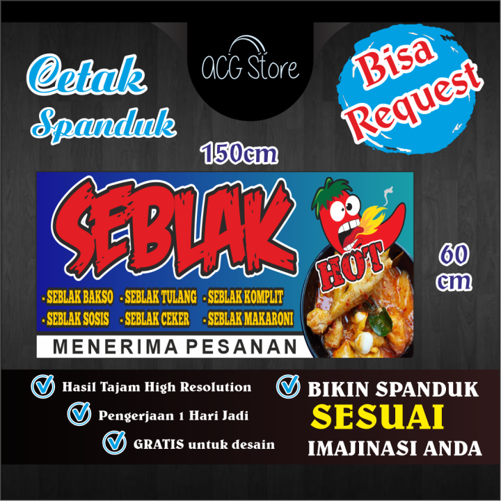 ACG / Cetak Banner / Poster Jualan Dagang / Spanduk Seblak / BISA ...