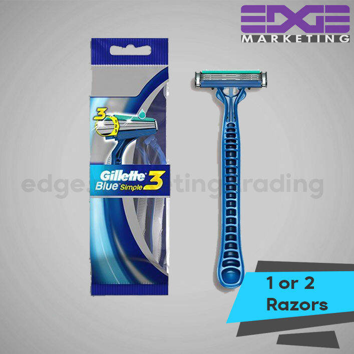 Gillette Blue Simple 3 Men's Disposable Razor Shave | Lazada PH