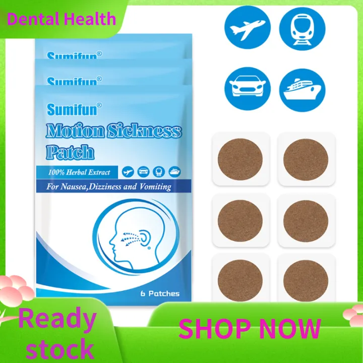 LE 6 Pcs/bag Motion Sickness Sticker Carsickness Relief Plaster, Anti ...