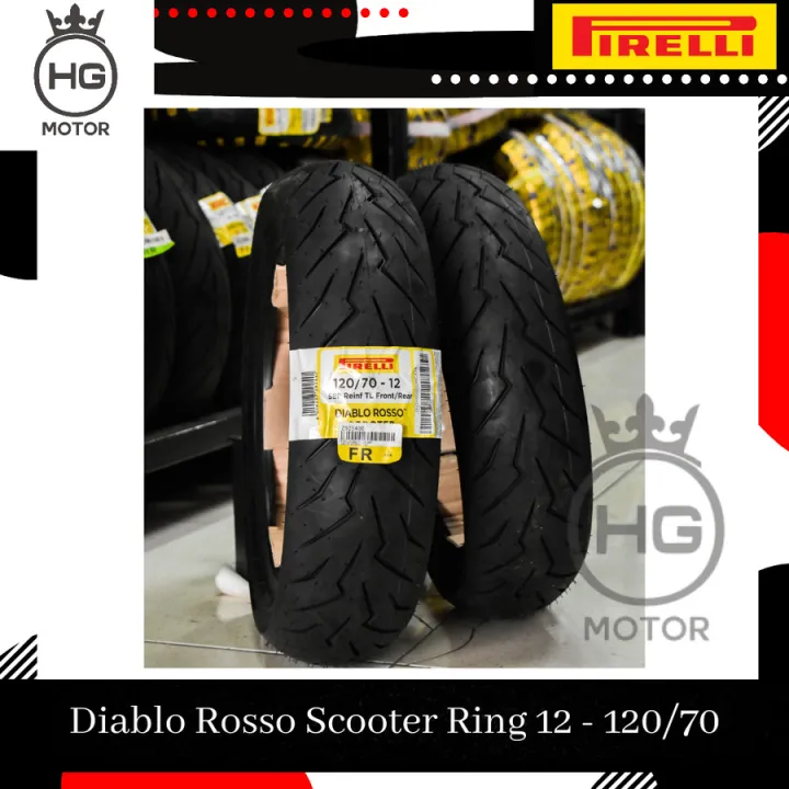 Ban Depan Pirelli Vespa Matic Diablo Rosso Scooter 120/70 Ring 12 | Lazada Indonesia