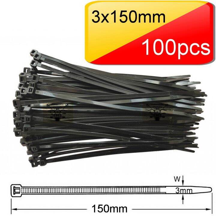 Black Nylon Cable Tie /Zip Tie Cable(100pcs) | Lazada PH