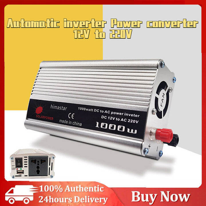 【COD】24hours delivery Inverter 12v to 220v 1000/500W Solar Power ...
