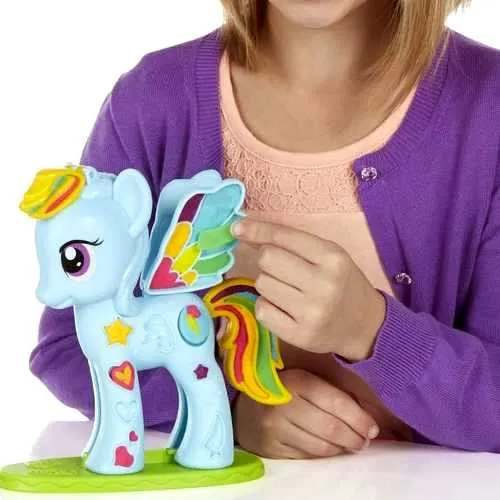 SALON MLP MY LITTLE PONY UNICORN PLAY CLAY DOH DOUGH FIGURE MAKER MODEL ...
