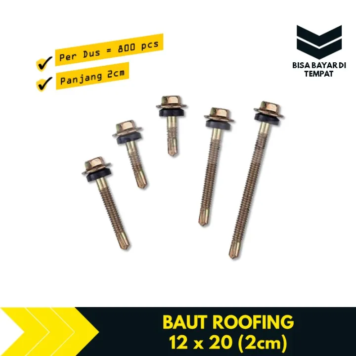 Baut Roofing Baja Ringan 12 mm x 20 mm 2 cm 1 Dus TBMS474 | Lazada ...
