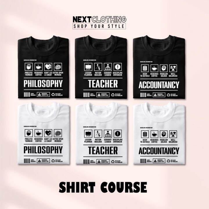 COURSE SHIRT- PHILOSOPHY/TEACHER/ACCOUNTANCY | Lazada PH