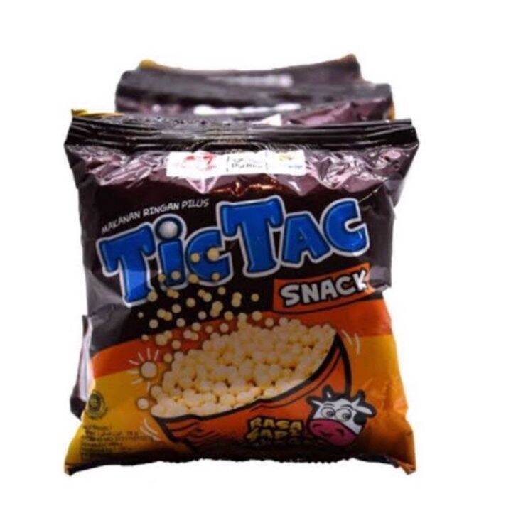 Dua Kelinci Tic Tac Sapi Panggang Snack 18G 1 Renceng Isi 10 Pcs ...