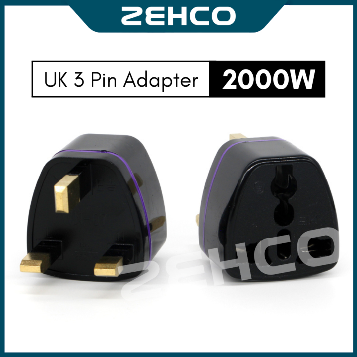 Universal UK 3 Pin Adapter 13A 2000W UK 3 Pin Plug Converter Travel ...