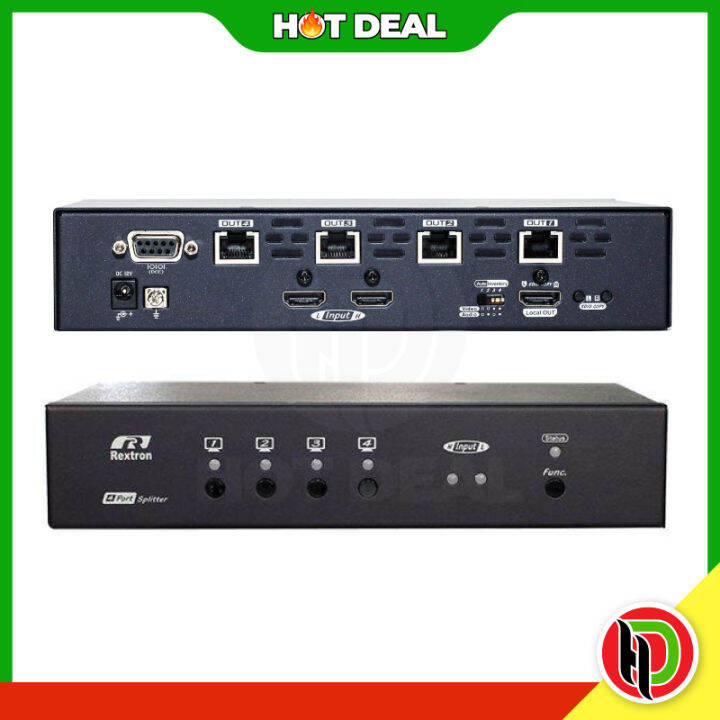 Hotdeal Rextron EVBM-S1074L 2 In 4 Out 1080P HDMI Splitter Extender ...