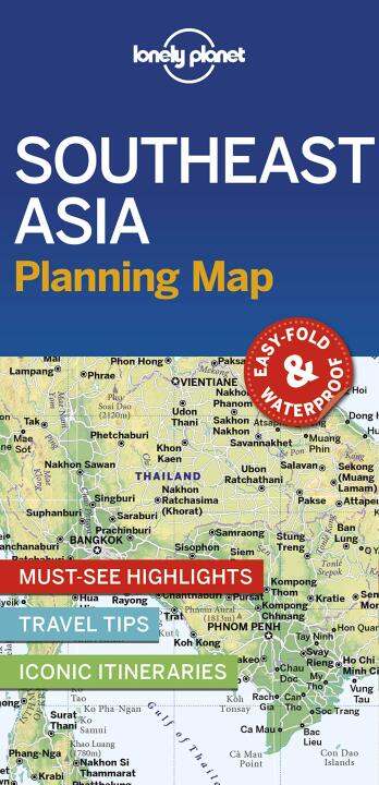 หนังสืออังกฤษใหม่ Lonely Planet Southeast Asia Planning Map (Lonely ...