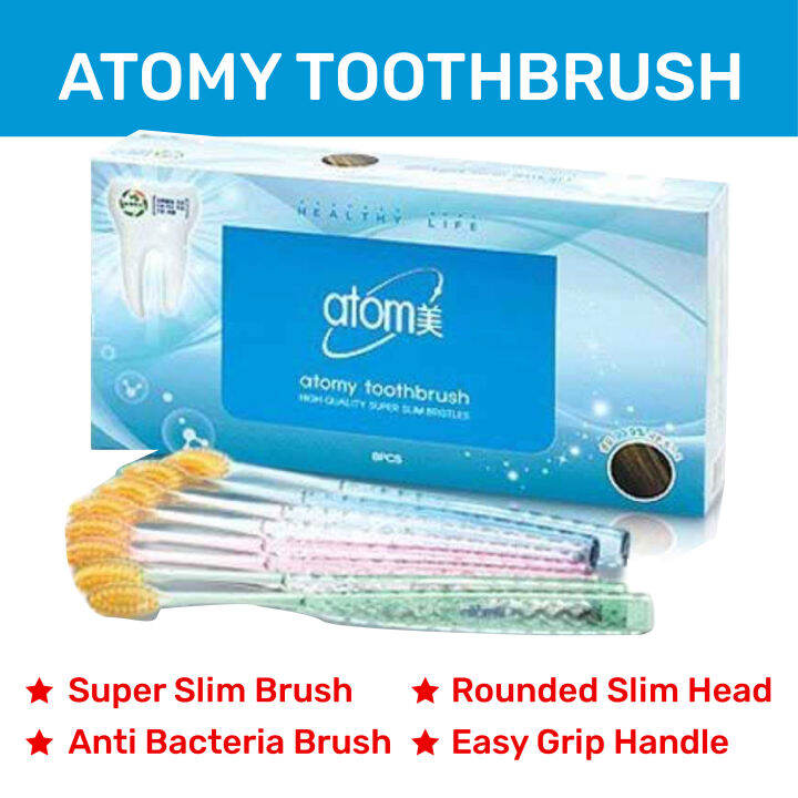 【READY STOCK】1 pcs Original Atomy Toothbrush Super Slim Anti Bacteria ...